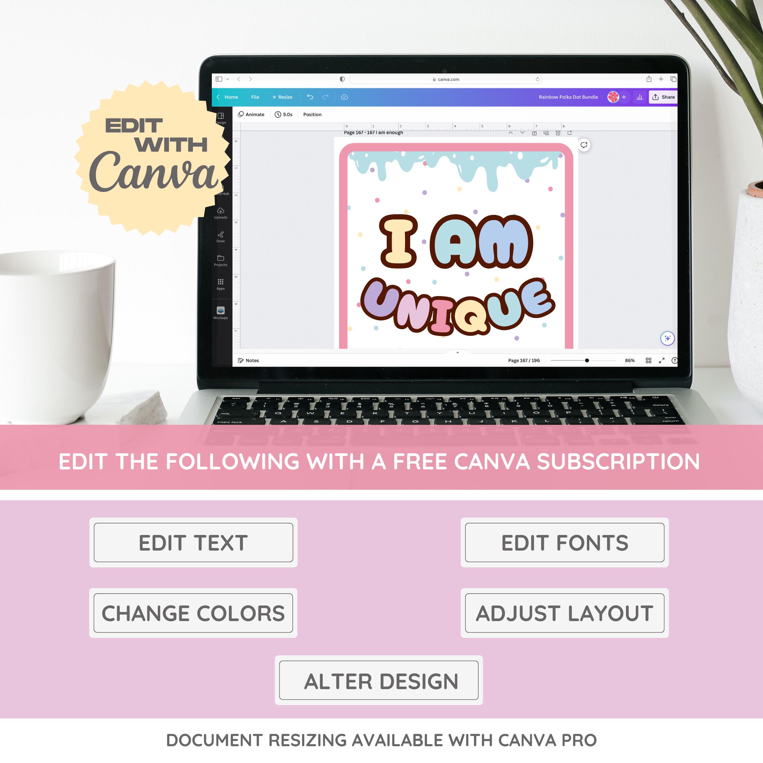 Classroom Affirmation Station: Pastel Posters & Labels (canva Template ...