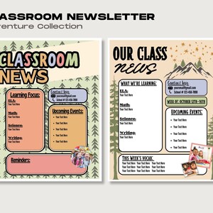 Printable & Editable Classroom Newsletter, Back to School Letter ...