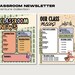 Printable & Editable Classroom Newsletter, Back to School Letter ...