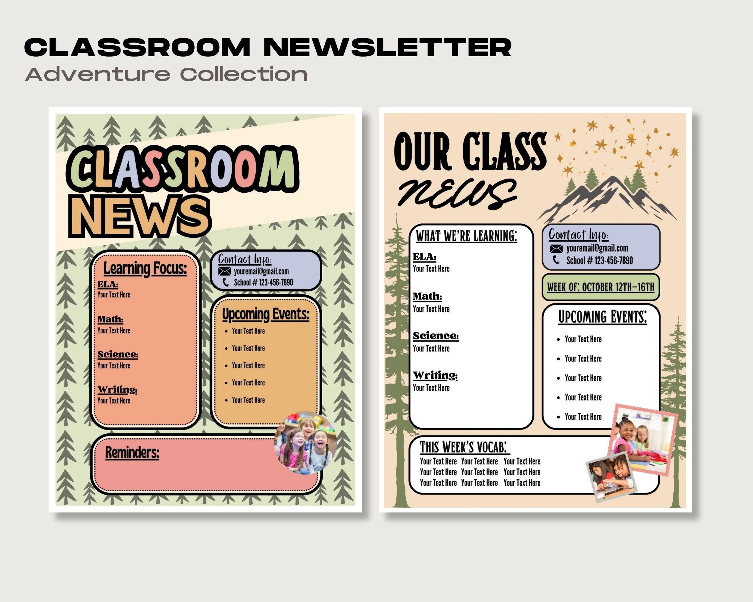Printable & Editable Classroom Newsletter, Back to School Letter ...
