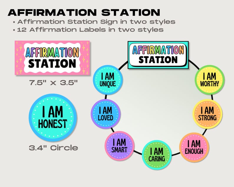 Editable Happy Pastel Affirmation Posters, Printable Kids Affirmation ...