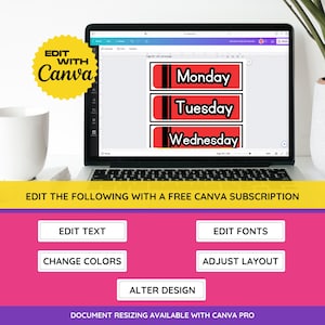 Rainbow Crayon Flip Calendar: Printable Classroom Decor (canva Template ...