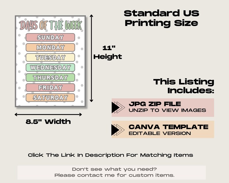 Calming Modern Classroom Calendar Bundle, Printable & Editable Calendar ...