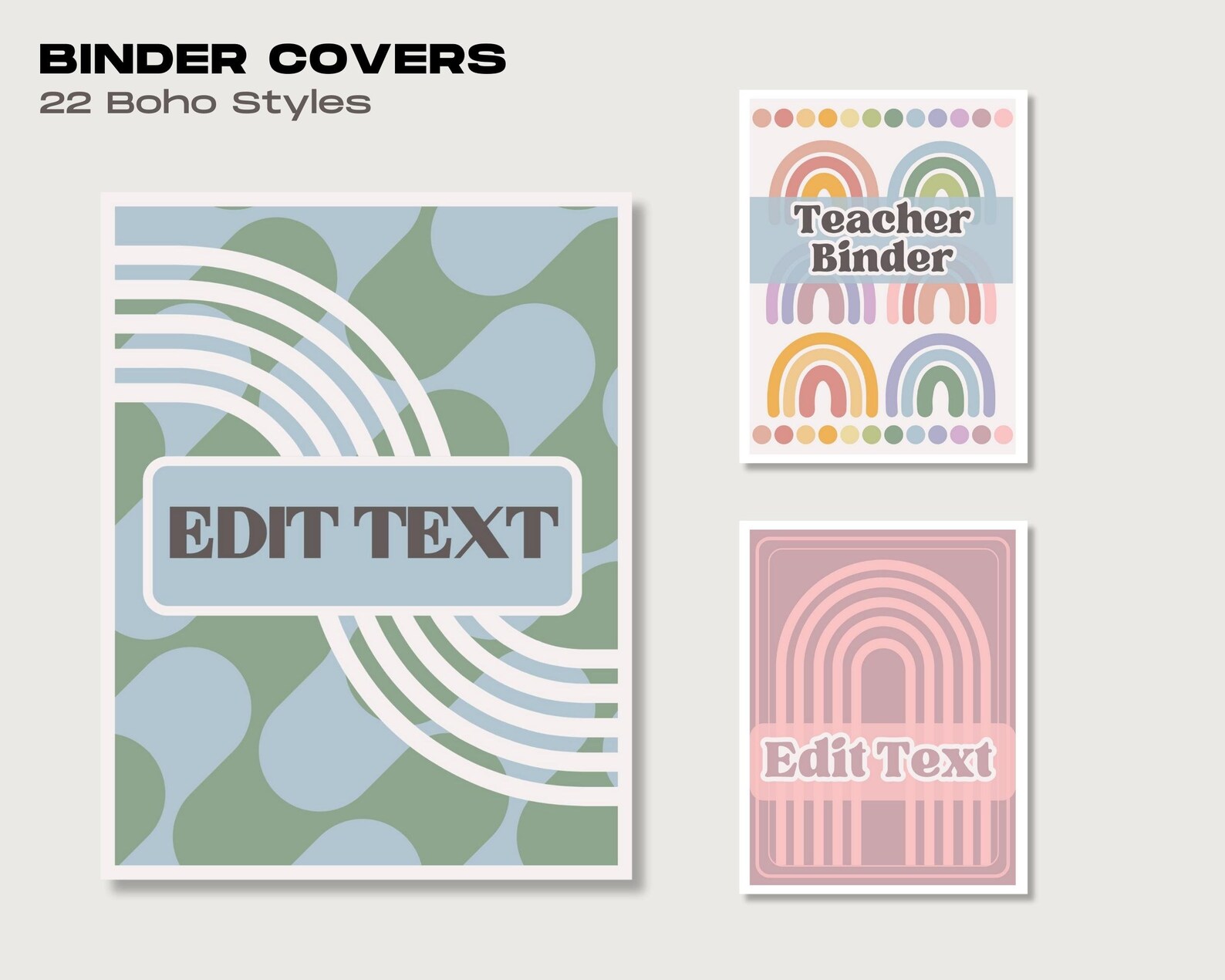 Classroom Binder Covers & Spines, Editable Teacher Organization ...