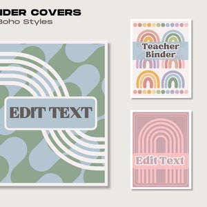 Classroom Binder Covers & Spines, Editable Teacher Organization ...