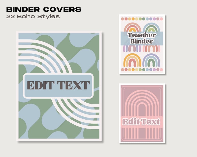 Classroom Binder Covers & Spines, Editable Teacher Organization ...