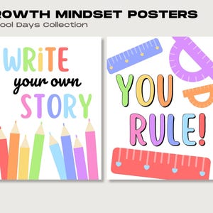 Growth Mindset Classroom Posters, Printable Editable Classroom Prints ...