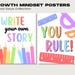 Growth Mindset Classroom Posters, Printable Editable Classroom Prints ...