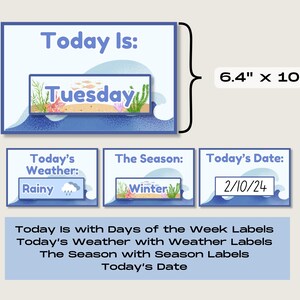 Ocean Theme Calendar Bundle, Printable & Editable Classroom Calendar ...