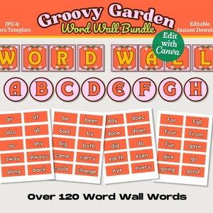 Word Wall Display, Printable & Editable Word Wall Bulletin Board, Sight ...