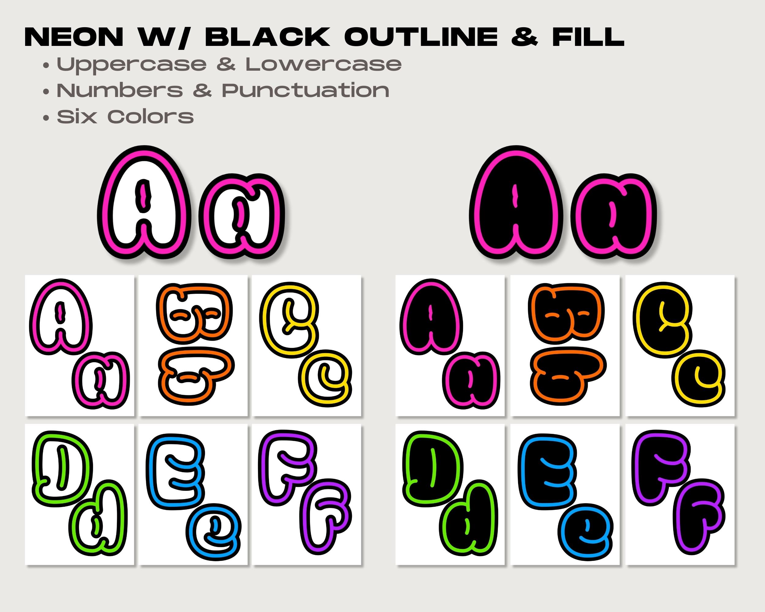 Neon Bulletin Board Bundle, Editable & Printable Neon Bulletin Board ...