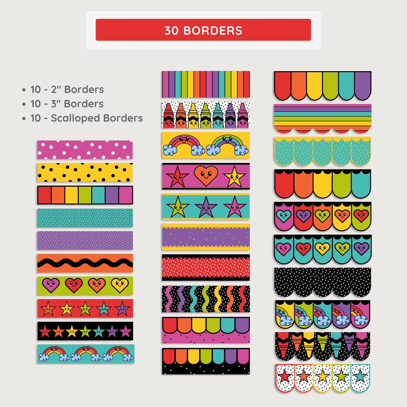 Rainbow Bulletin Borders, Printable & Editable Classroom Display ...