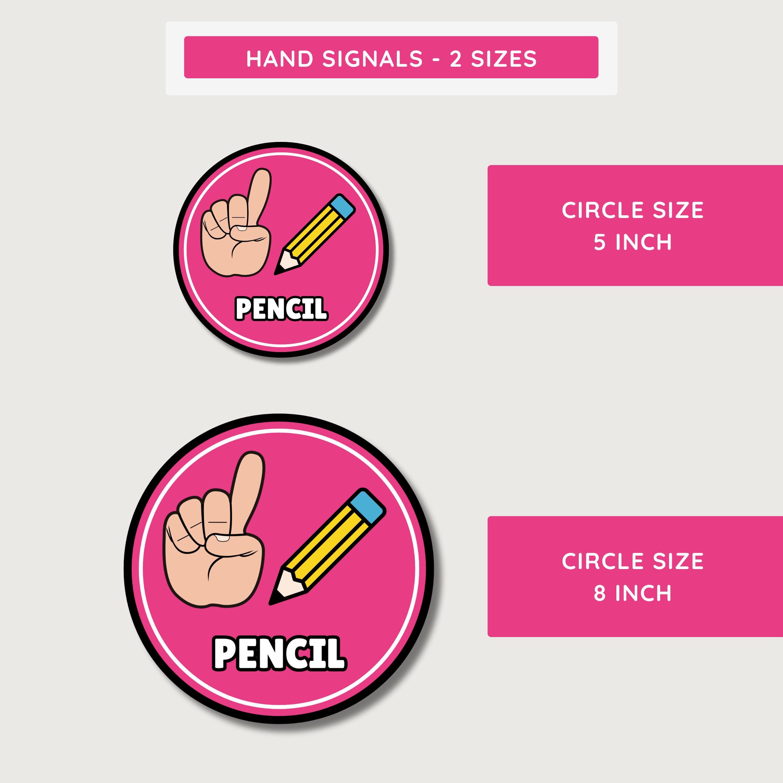 Rainbow Crayon Hand Signal Posters: Editable Classroom Management Signs ...