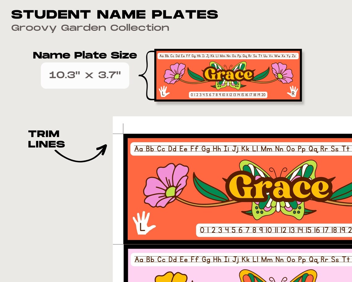 Student Name Plates, Printable & Editable Student Name Tags, Classroom ...