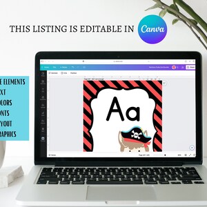 Pirate Animals Alphabet, Editable A-Z Posters, Pirate Classroom Decor ...