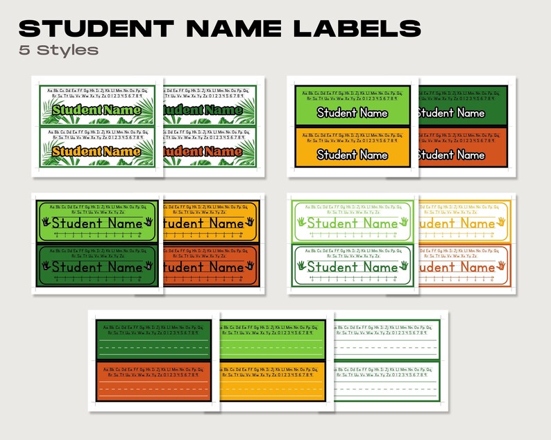 Jungle Labels: Editable Classroom Organization, Canva Template (instant ...
