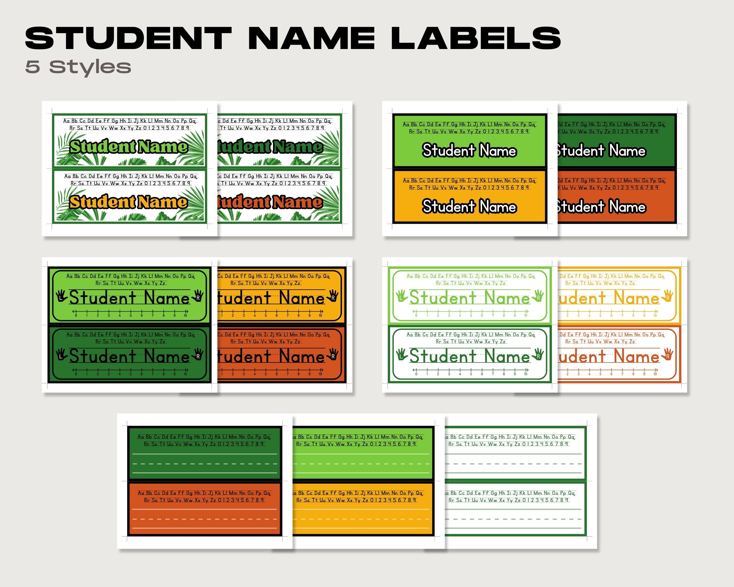 Jungle Labels: Editable Classroom Organization, Canva Template (instant ...