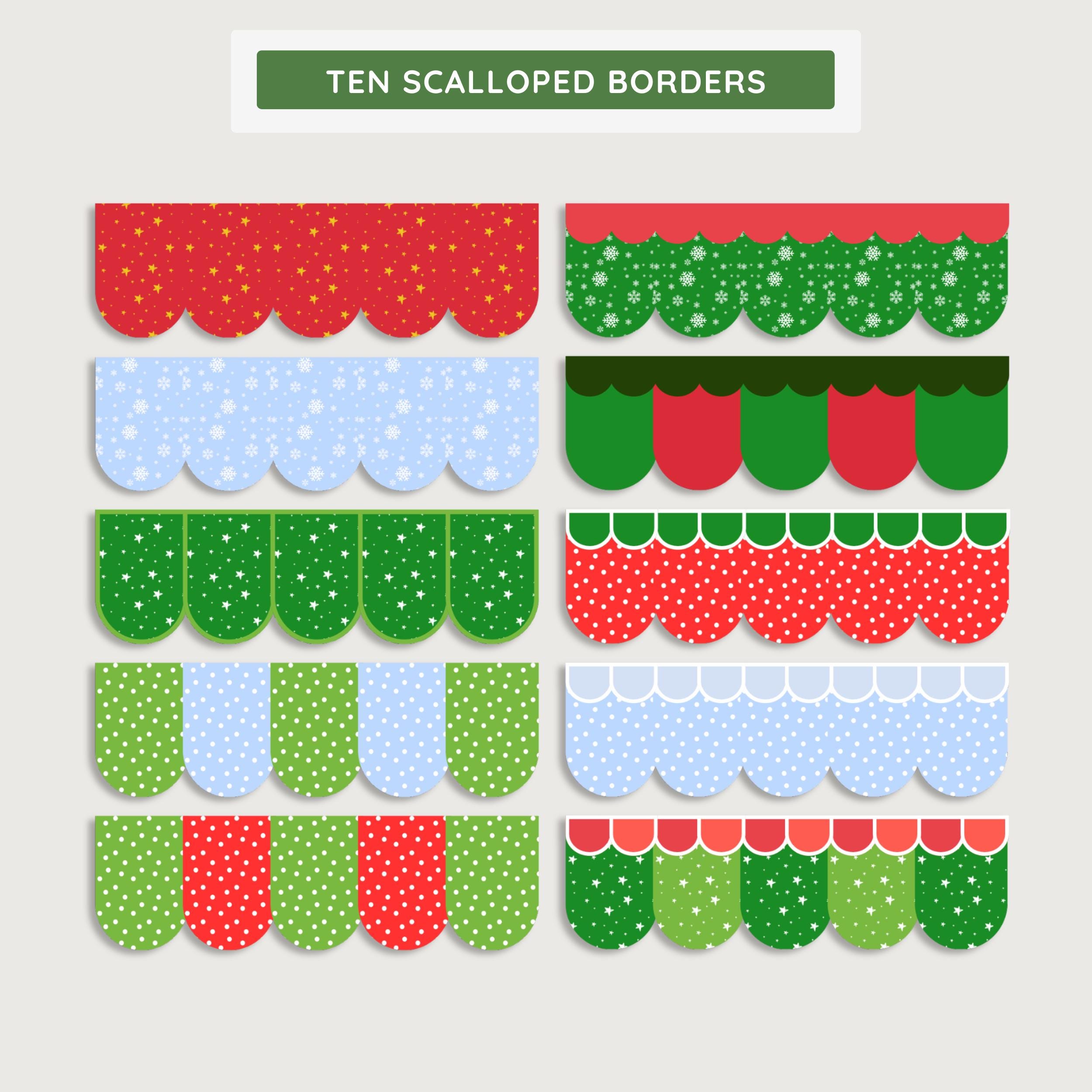 Christmas Bulletin Board Borders: Winter Classroom Decor (canva ...