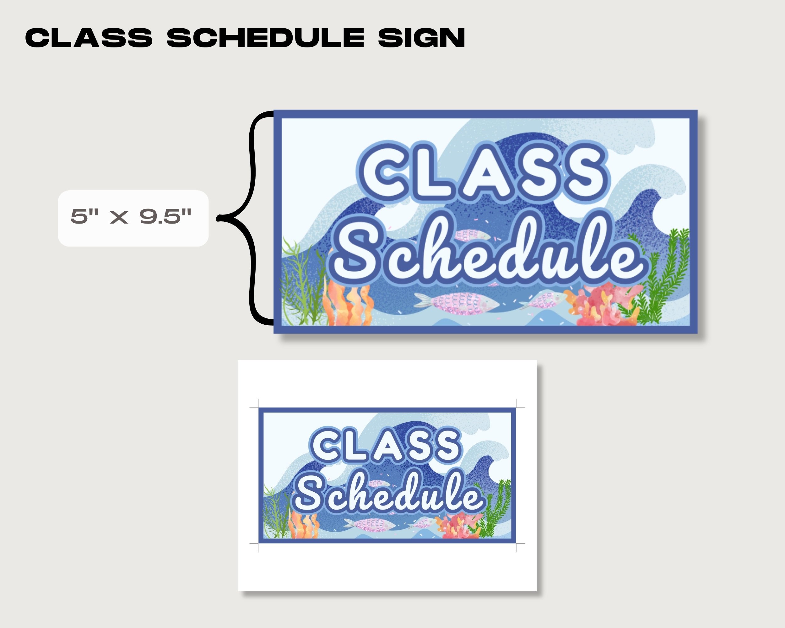 Ocean Theme Classroom Schedule and Jobs Display, Printable & Editable ...