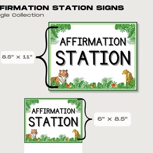 Jungle Affirmation Bundle, Classroom Affirmation Station, Editable ...