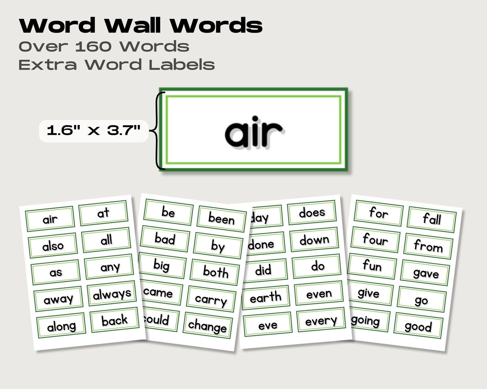 Jungle Word Wall, Primary Word Display, Editable Word Wall Printable ...