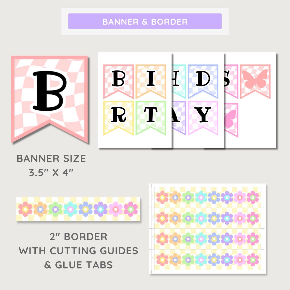 Butterfly Birthday Bulletin Board Kit: Pastel Classroom Decor (digital ...