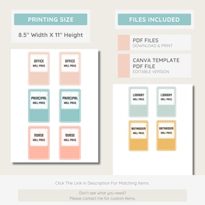 Modern Classroom Hall Passes: Printable, Editable Canva Template ...