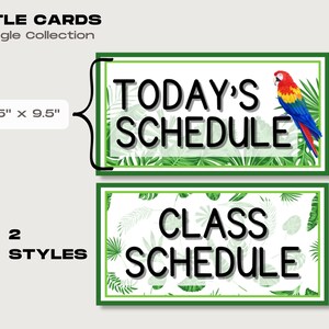 Jungle Class Schedule Display, Classroom Schedule Bundle, Editable ...