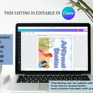 Ocean Theme Affirmation Station, Printable & Editable Affirmation ...