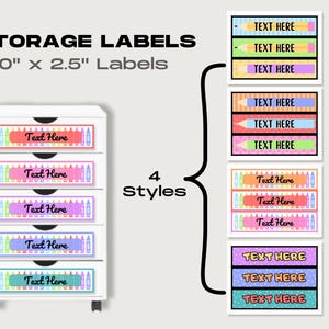 Rainbow Storage Labels Template, Printable Editable Classroom Labels ...