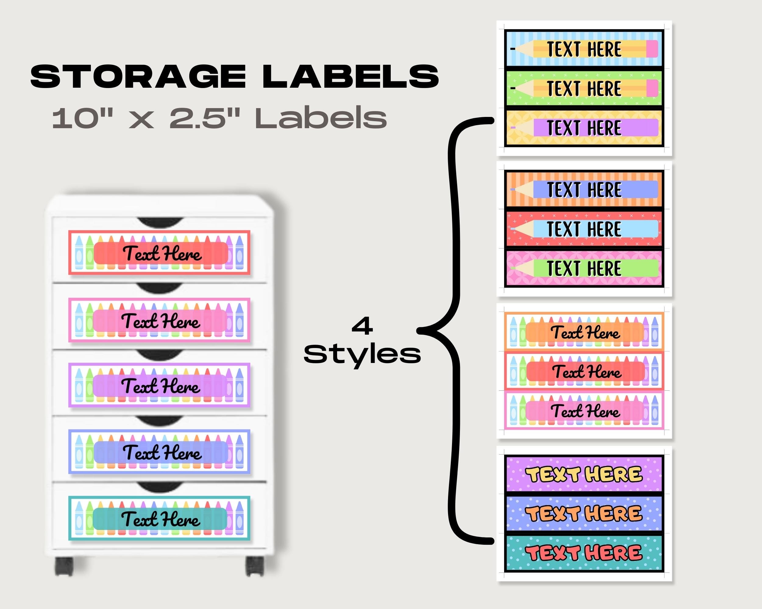 Rainbow Storage Labels Template, Printable Editable Classroom Labels ...