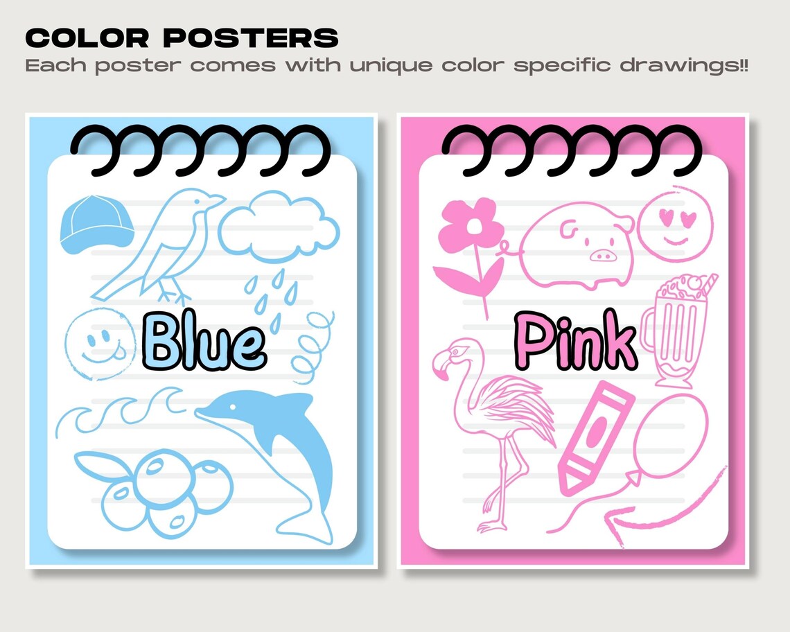 School Theme Color Posters, Printable & Editable Color Posters, Color ...