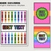 Rainbow Binder Covers & Spines: Editable Teacher Templates (digital ...