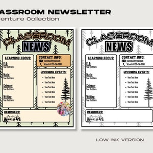 Printable & Editable Classroom Newsletter, Back to School Letter ...