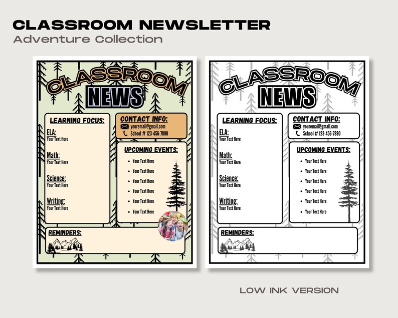 Printable & Editable Classroom Newsletter, Back to School Letter ...