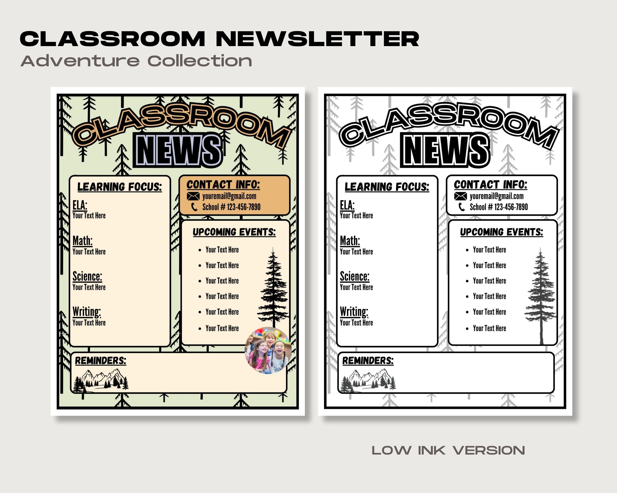 Printable & Editable Classroom Newsletter, Back to School Letter ...