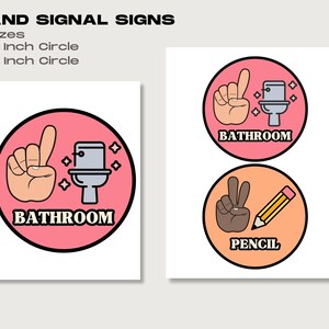 Hand Signal Printable, Editable Classroom Hand Signs, Classroom ...