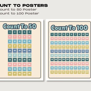 20 Number Posters, Ten Frame Classroom Printable, Skip Counting Display ...