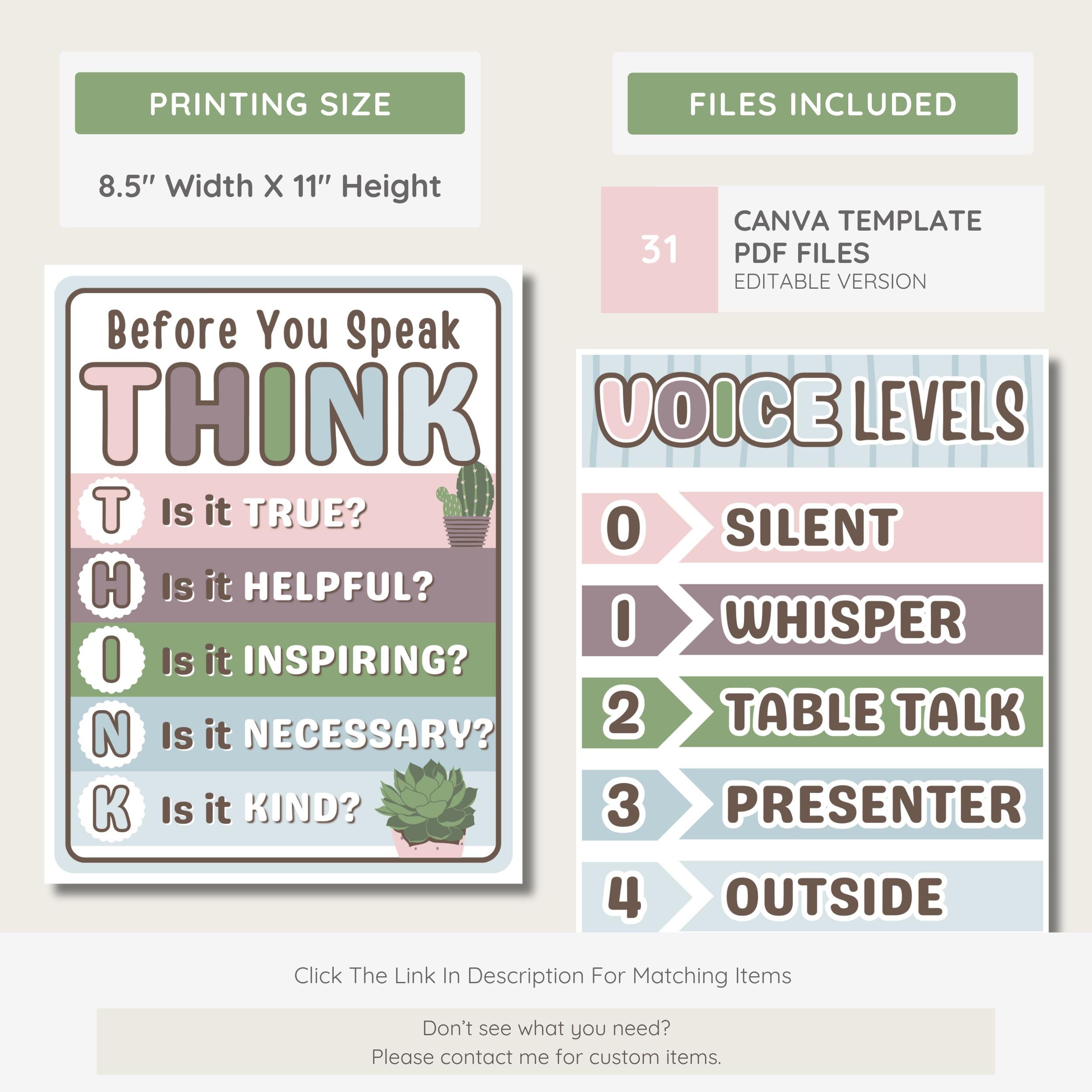 Cottage Succulents Classroom Decor Bundle: Editable & Printable Calm ...