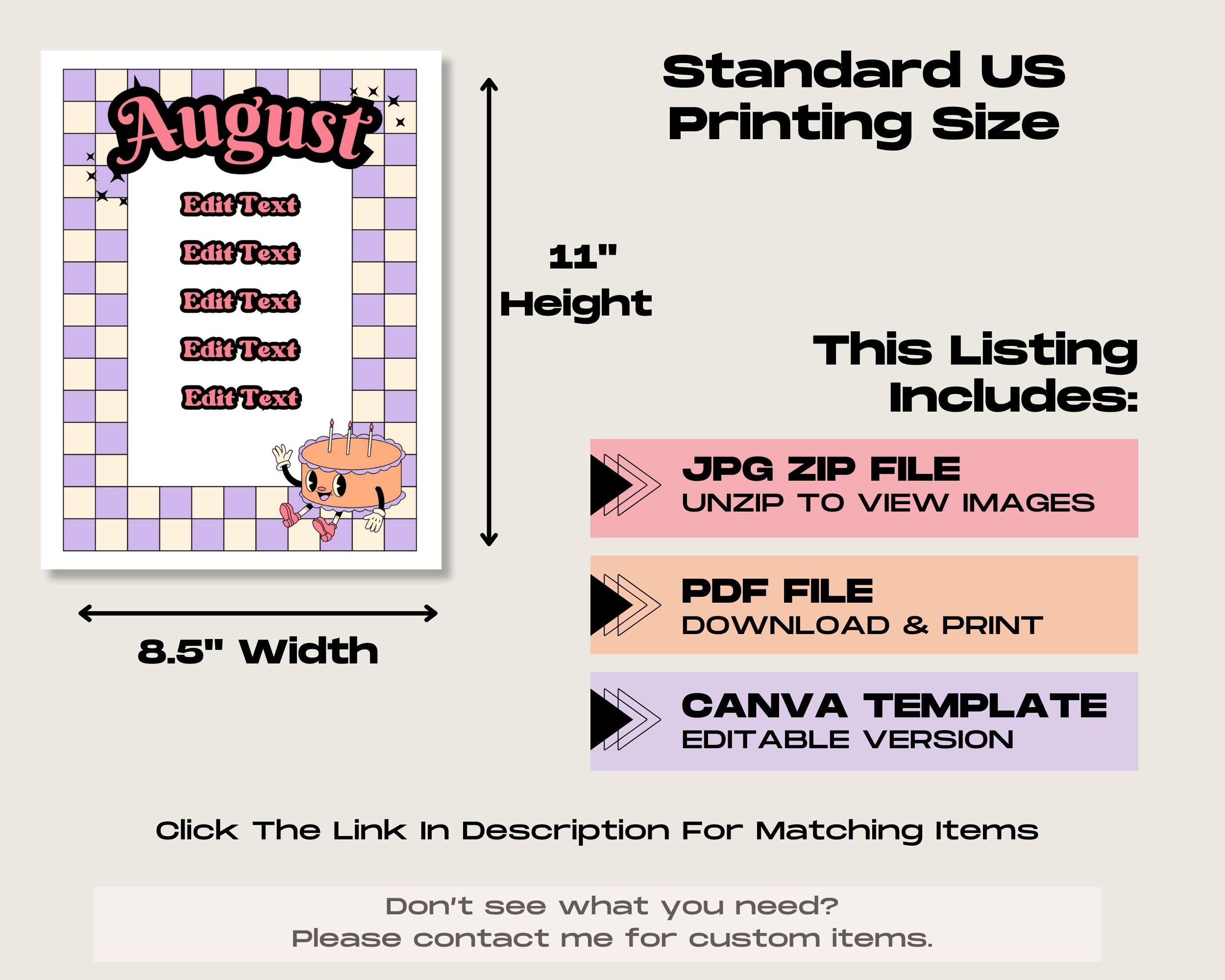 Retro Birthday Bundle, Editable Classroom Birthdays Display, Printable ...