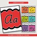 Rainbow Alphabet Classroom Posters: Cursive & Modern (canva Template ...