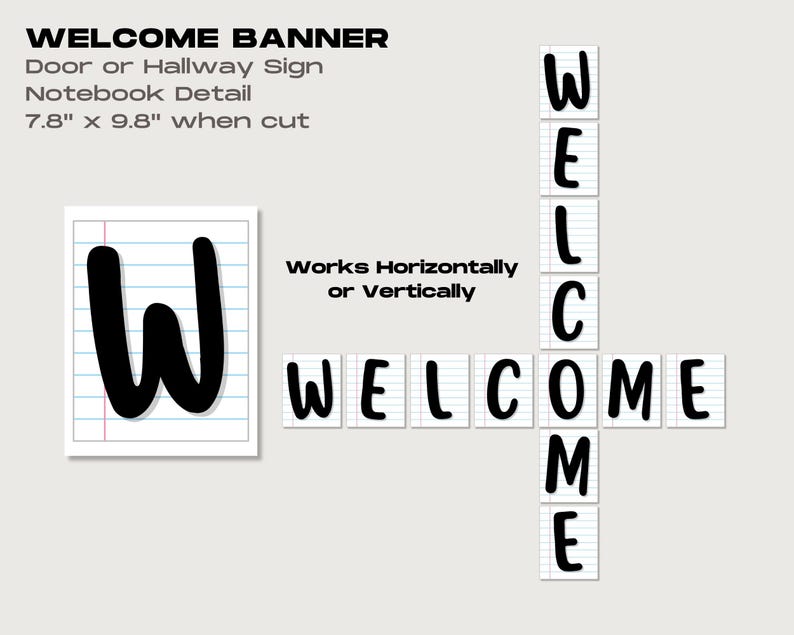 Editable Classroom Welcome Bulletin Board Kit (digital Download) - Etsy