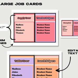 Retro Classroom Jobs Printable, Editable Classroom Jobs Display ...