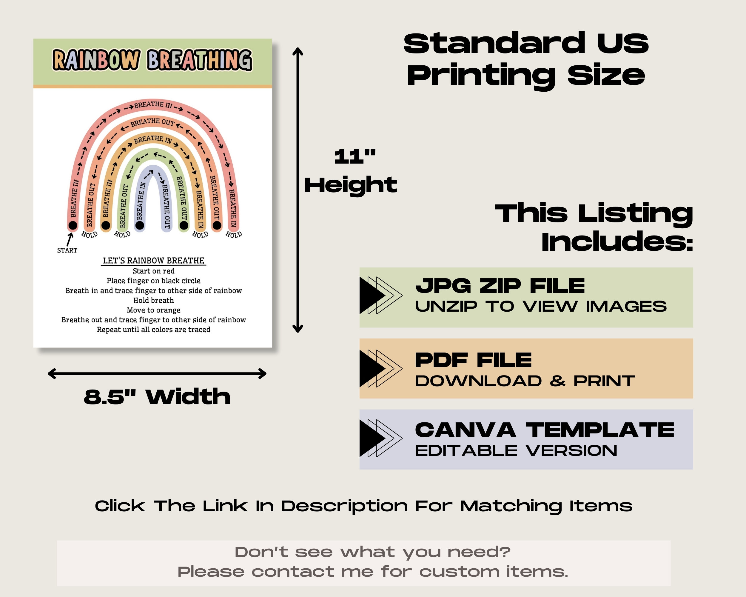 Calming Corner, Printable & Editable Calming Posters, Breathing ...