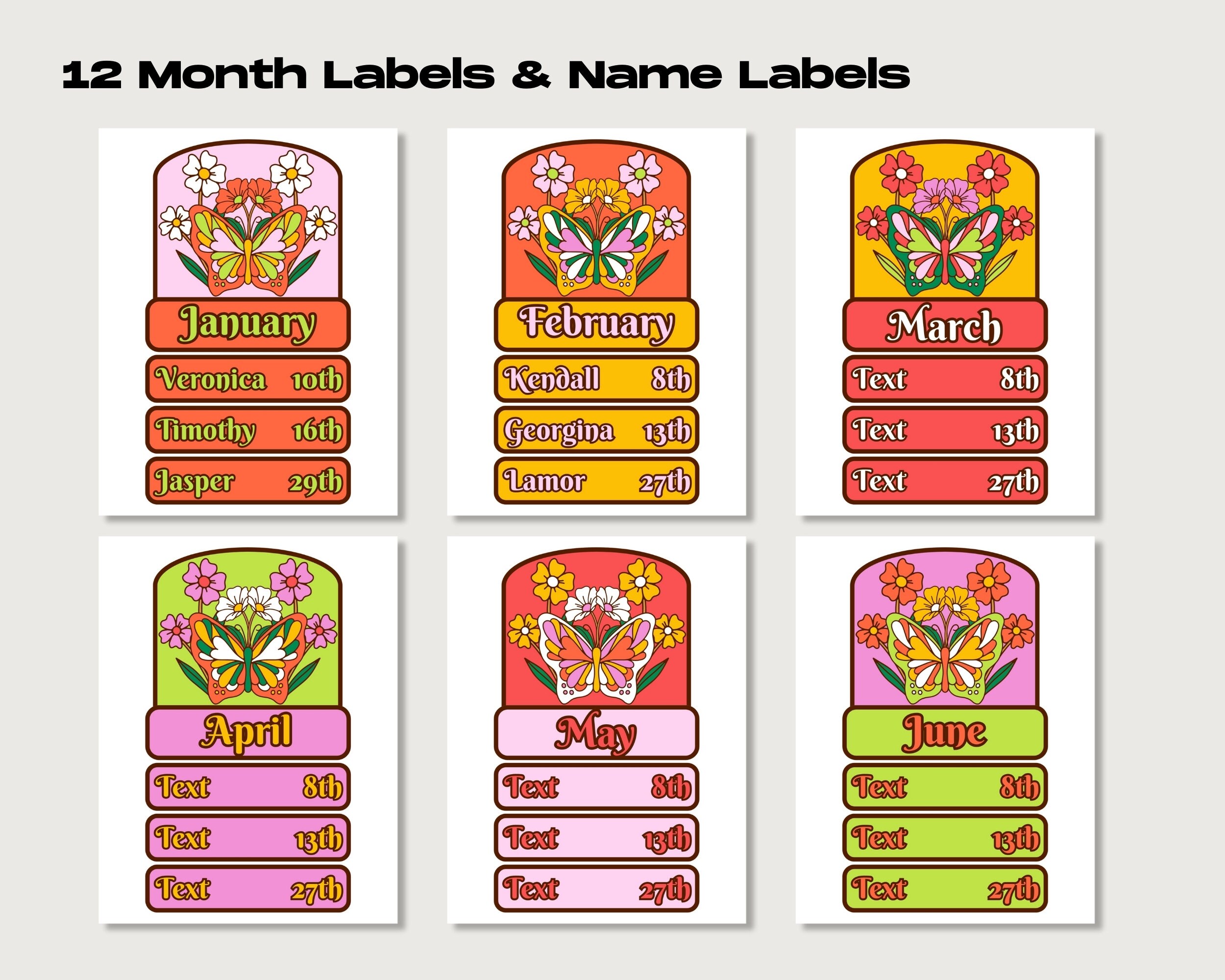 Classroom Birthday Display, Printable & Editable Birthdays Bulletin ...