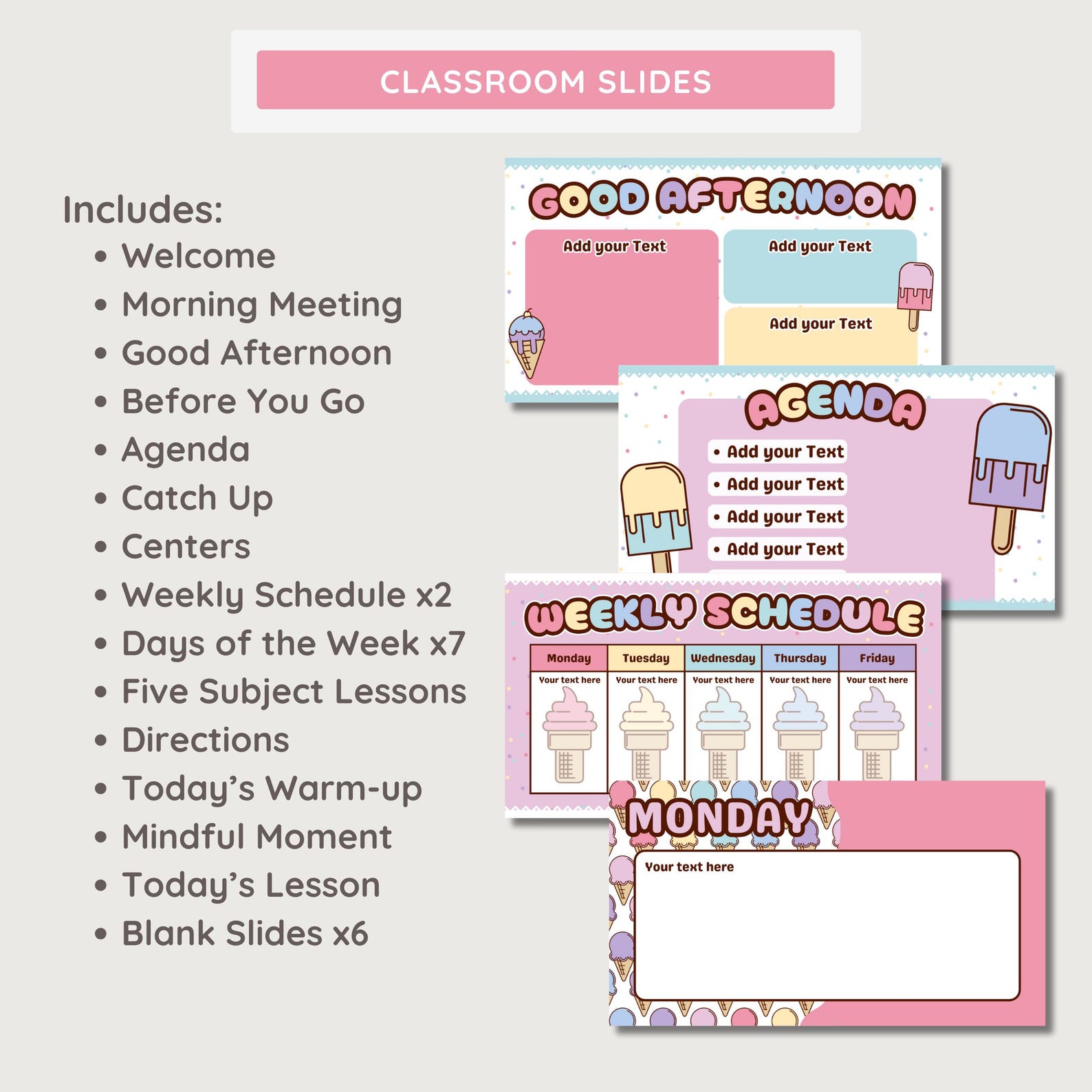Editable Classroom Slides, Education Morning Slides, Pastel Teacher ...