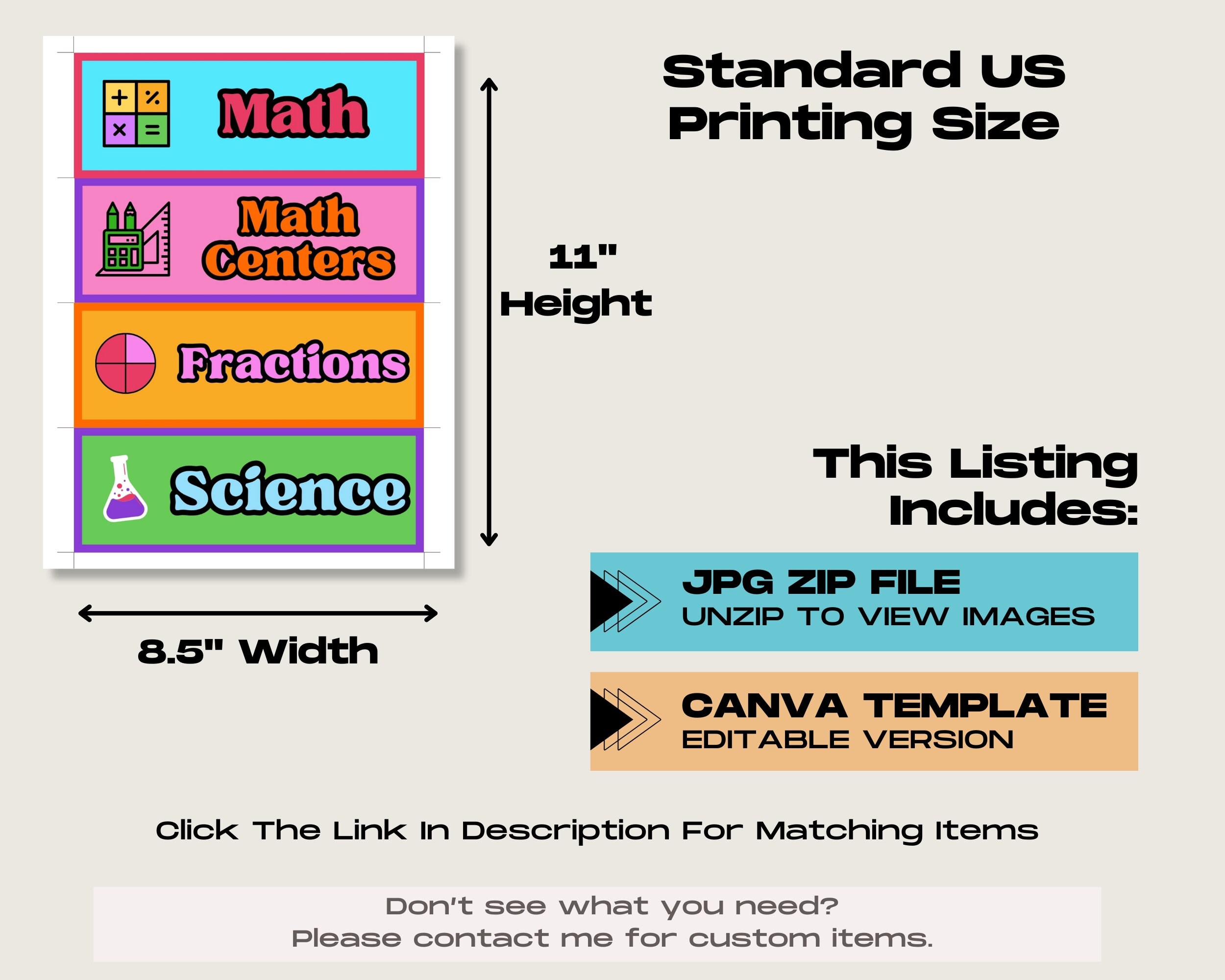 Classroom Schedule Display, Printable & Editable Class Schedule ...