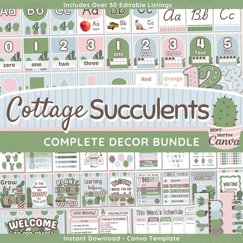 Cactus Classroom Decor - Etsy