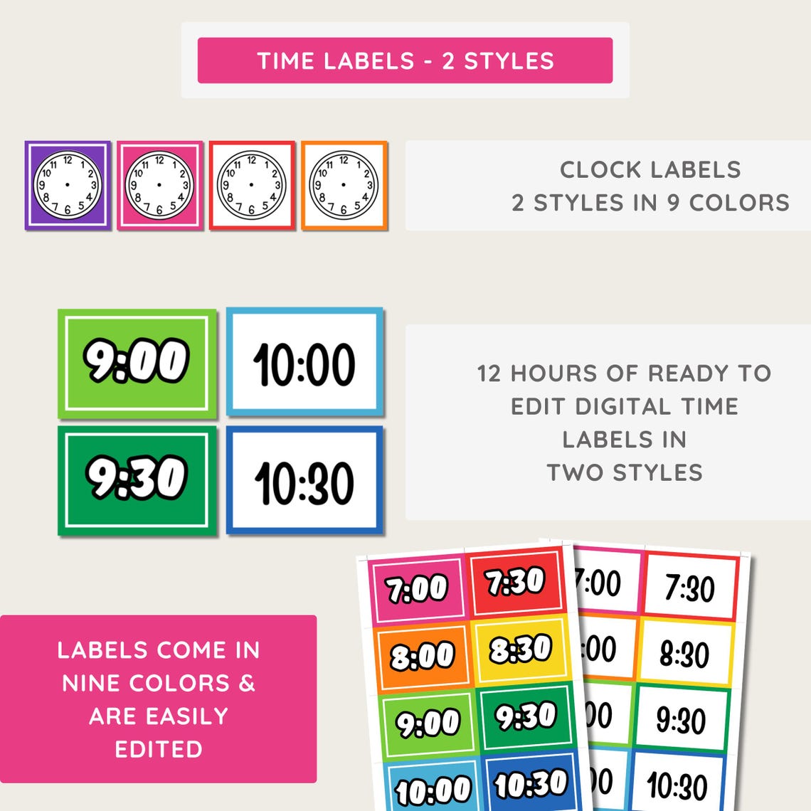 Rainbow Crayon Classroom Schedule: Printable, Editable Bulletin Board ...