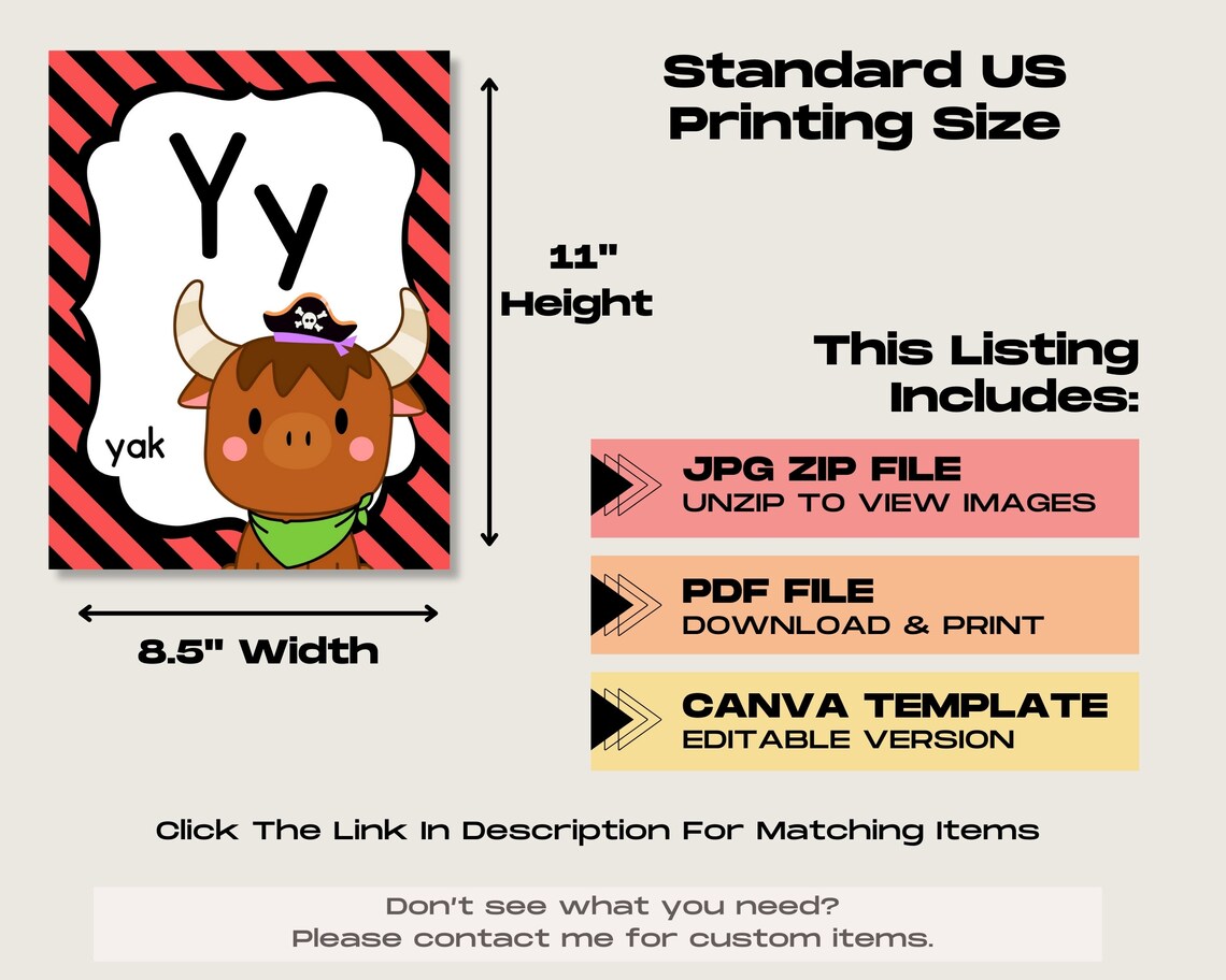 Pirate Animals Alphabet, Editable A-Z Posters, Pirate Classroom Decor ...